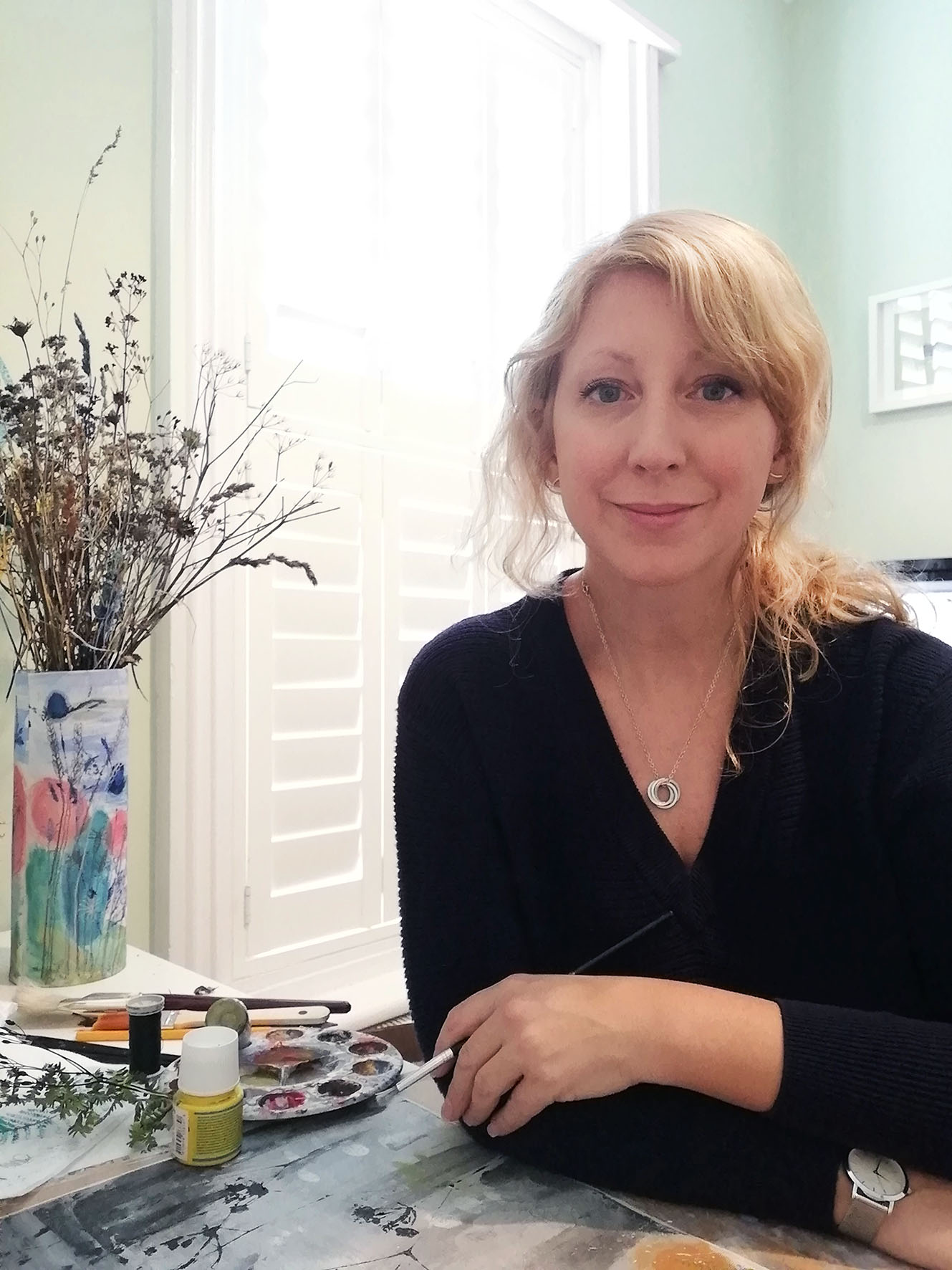 one-to-one textile art zoom lessons with artist Ellie Hipkin