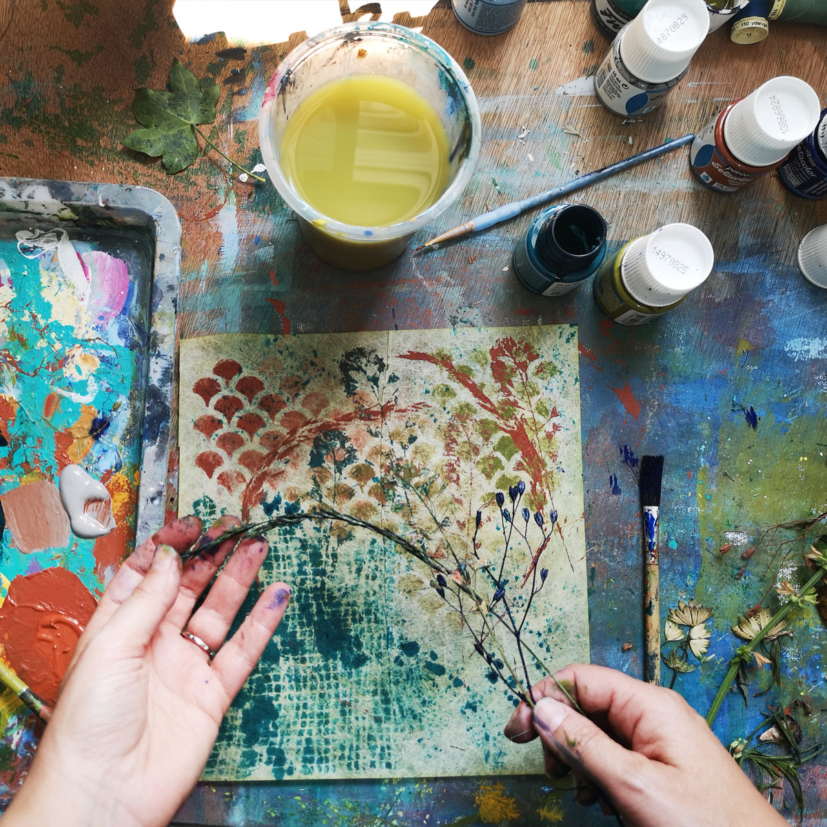 Mini Abstract Collage Workshop - Flourish